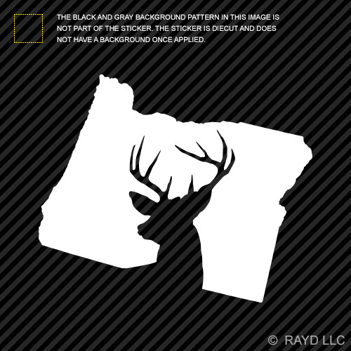 (2x) Oregon Deer State Sticker Self Adhesive Vinyl buck hunt hunting ...