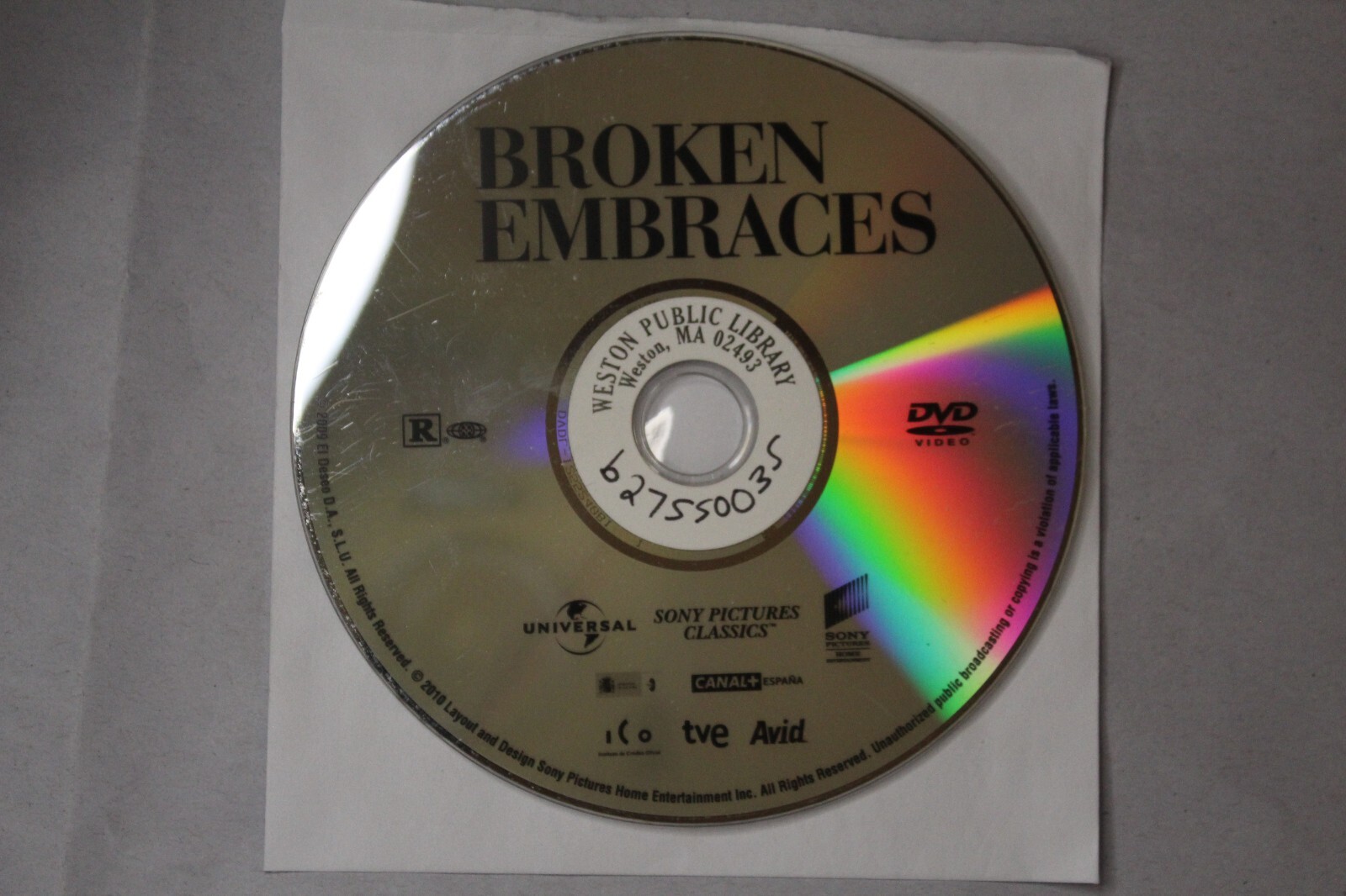 Broken Embraces (DVD, 2009) 43396331839| eBay