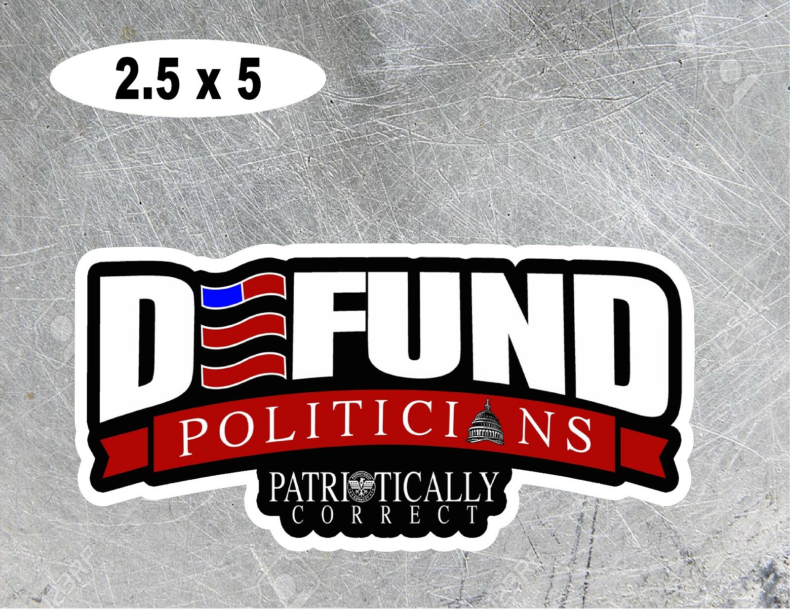 DEFUND POLITICIANS Decals 2.5" x 5" Stickers | eBay