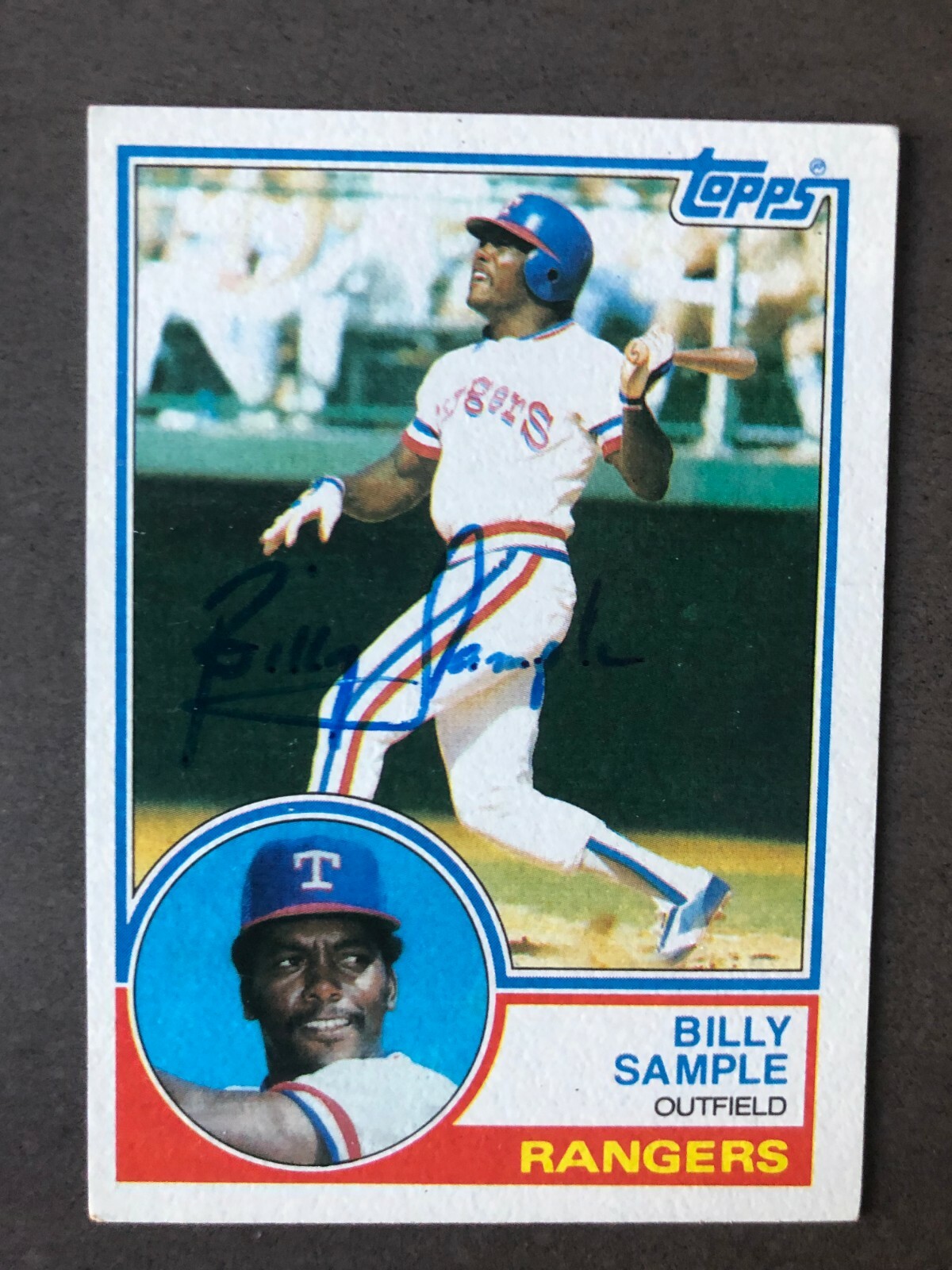 Texas Rangers BILLY SAMPLE autographed 1983 Topps | eBay