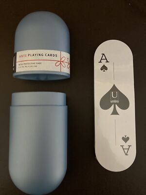 Umbra Ante Playing Cards With Protective Case Slim Cards Brand New ...