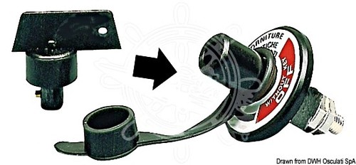 Osculati Spare Key for Black Polycarbonate Marine Battery Switch 100A ...