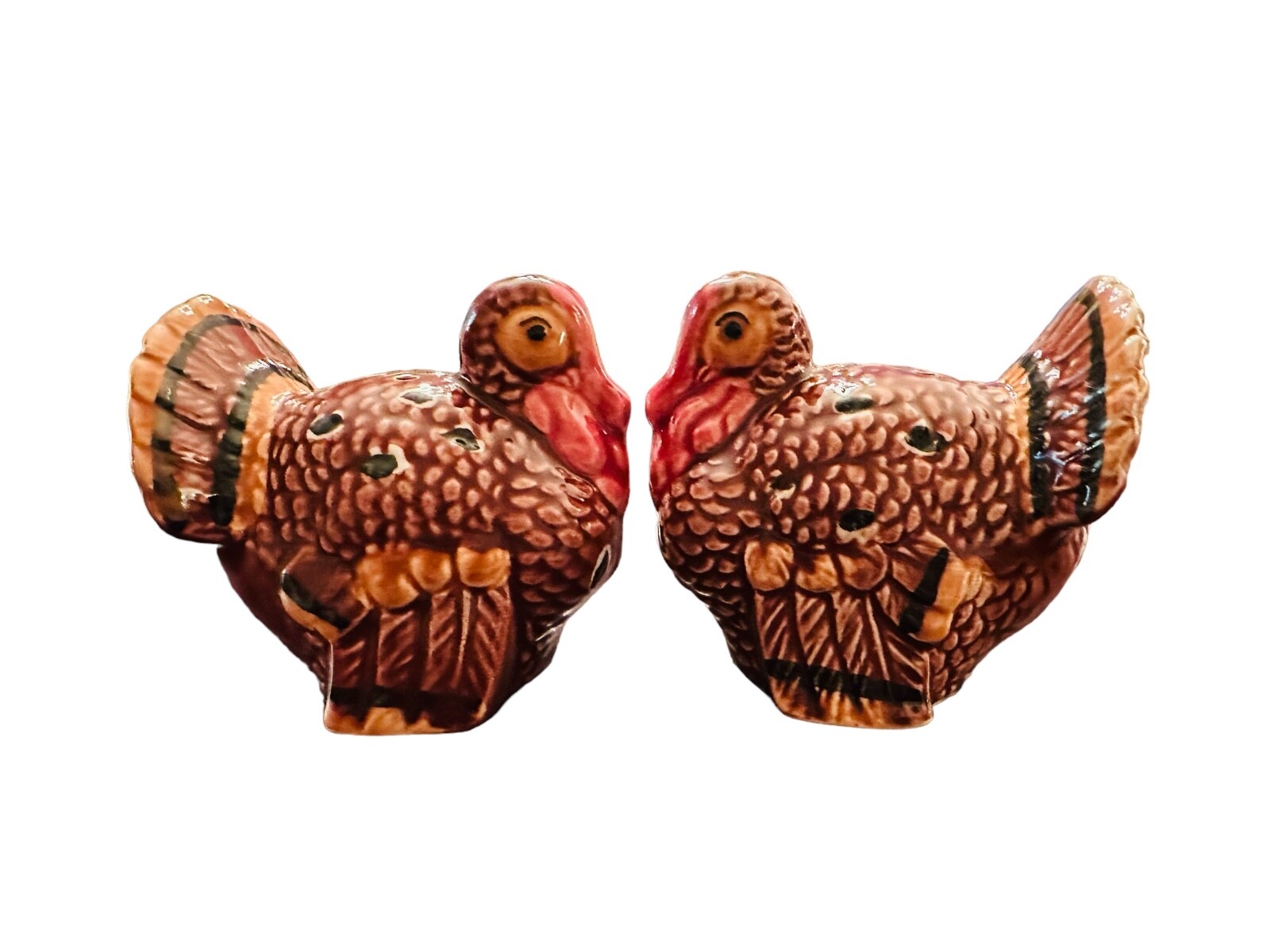 Turkey Salt & Pepper Shakers Thanksgiving Fall Harvest Decor Tom Turkey ...