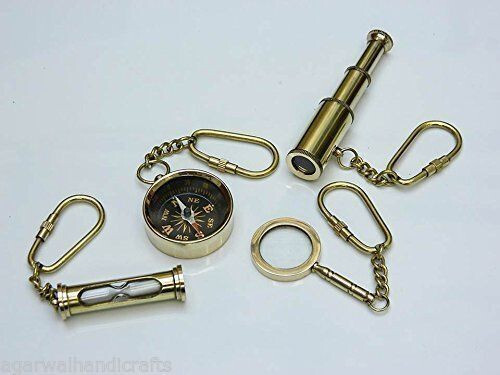 Nautical ANTIQUE KEY CHAINS COMBO PACK BRASS KEY CHAIN NAUTICAL GIFT ...