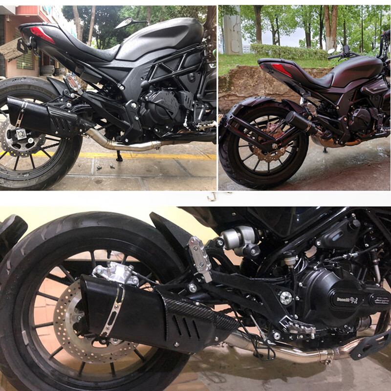 For Benelli 502C Motorcycle Mid Exhaust Pipe 51mm Muffler Tips Reserve ...