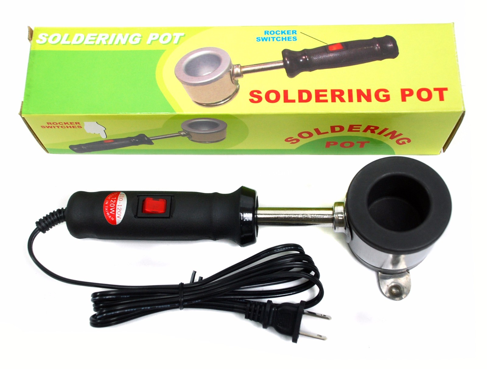 1pc Mini Soldering Pot Solder Melt 3.5cm AC110V 120W On/Off Switch RoHS ...