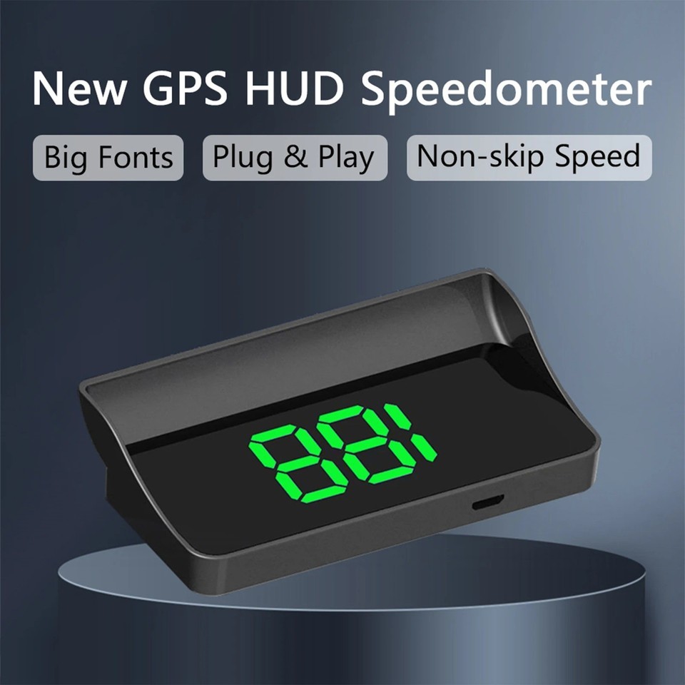 Digital HUD kmph Speedometer Car Head Up Display GPS Speed Meter ...