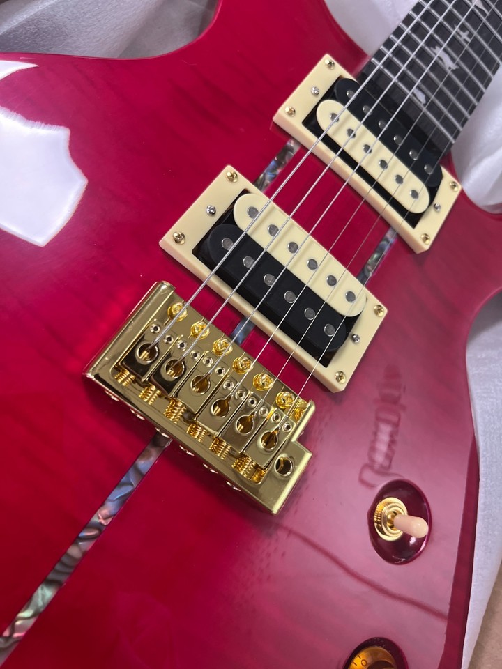 Factory New prs Red Electric Guitar 2H Pickups Flame Maple Top | eBay