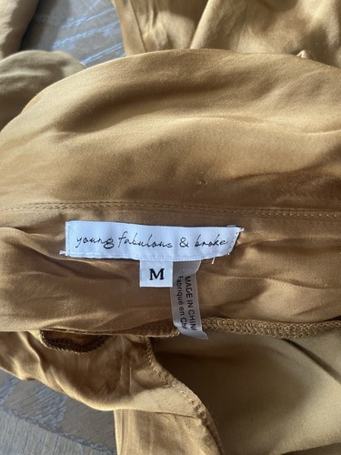 $250 Young Fabulous & Broke Satin One Shoulder Febe Maxi Dress In Olive ...