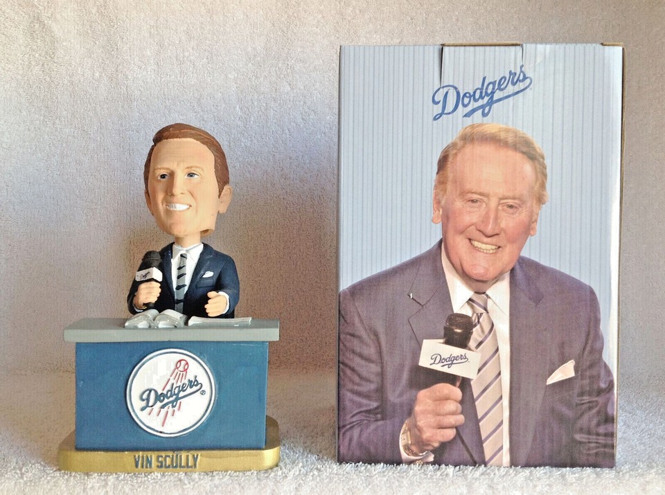 Vin Scully 2012 Announcer Desk Los Angeles Dodgers Bobblehead SGA | eBay