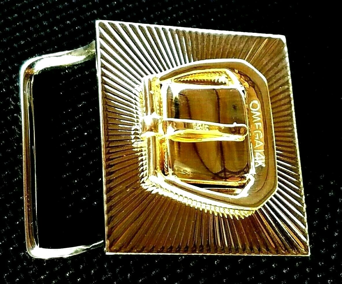CUSTOM LUXURY💥14K GOLD *OMEGA* BUCKLE/on/BELT BUCKLE… - Gem