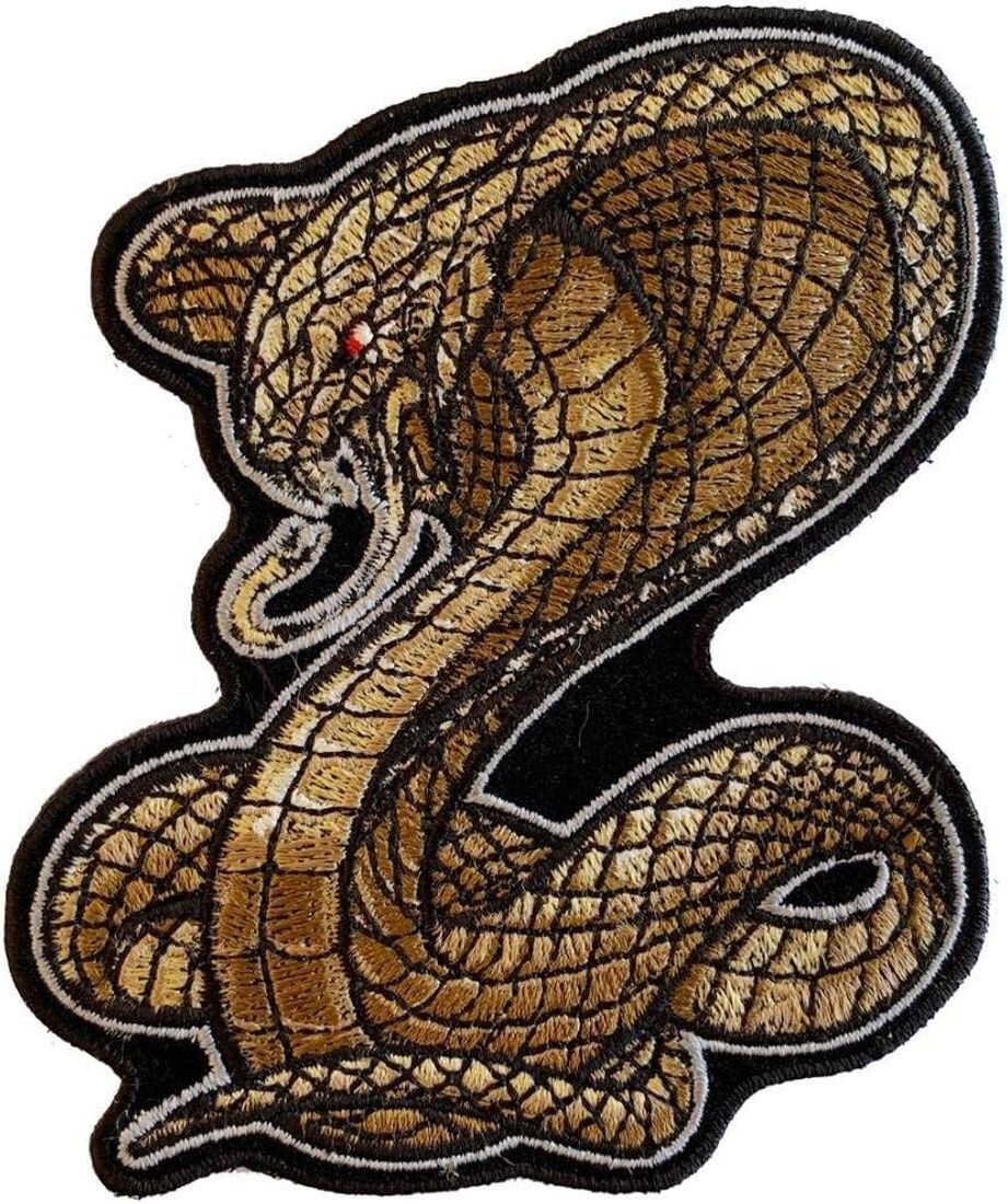 Cobra Snake Embroidered Patch | iron on or Sew on 4"x4" | eBay