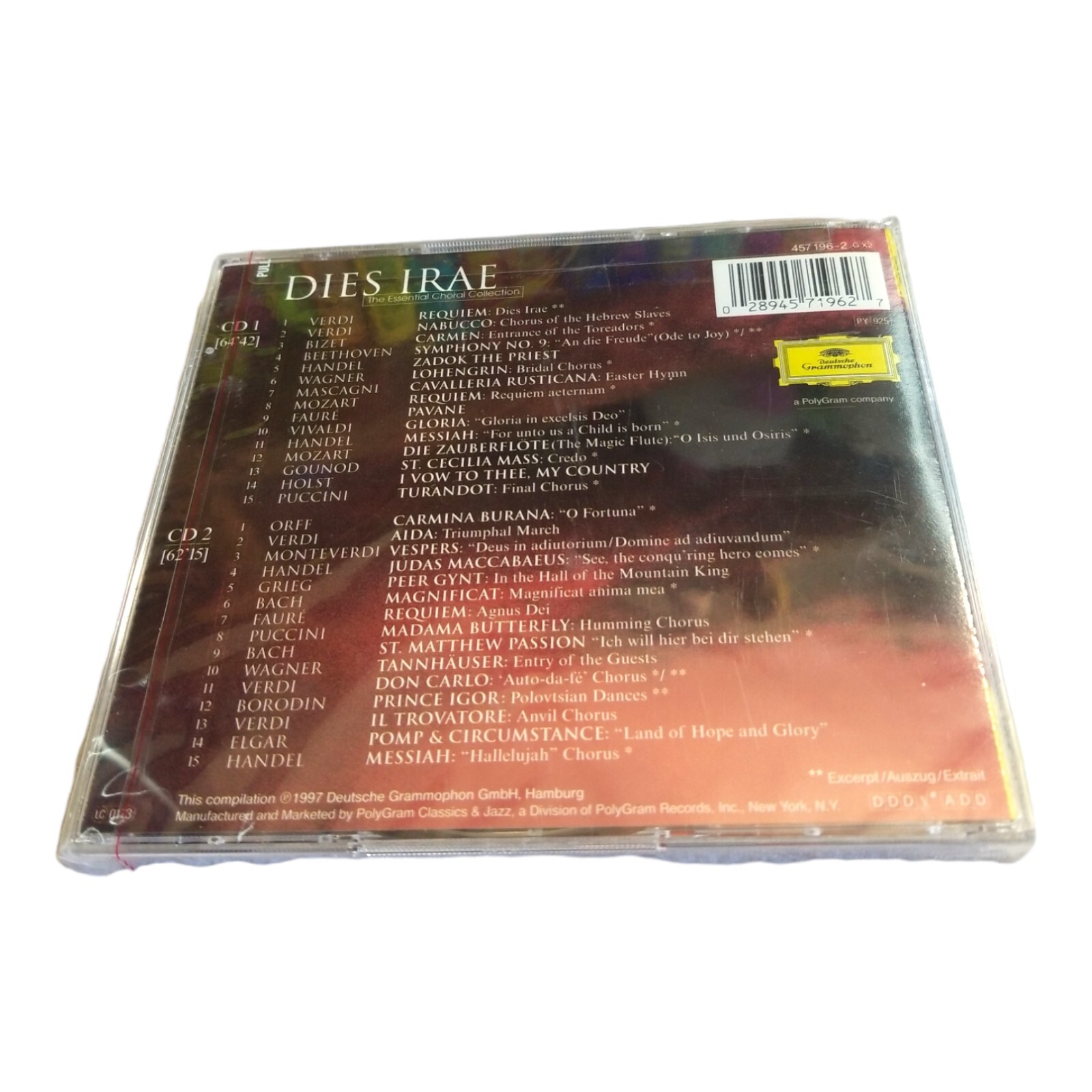 Dies Irae: The Essential Choral Collection (CD, Sep-1997, 2 Discs ...