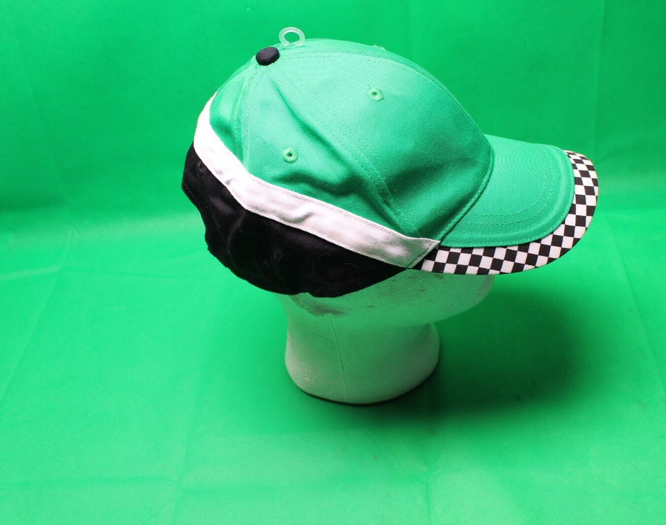 checked Hat cap taxi cab flag green white | eBay