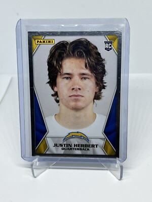 2020 Panini Stickers Cards Justin Herbert Silver Sticker Rookie RC #84 ...