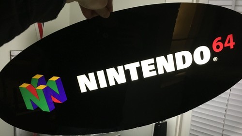Nintendo 64 Display Illuminated Signage EXTREMELY RARE BLACK vintage ...