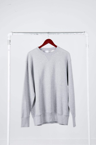 Loopwheeler 'LW250' Crewneck Sweatshirt Gray Melange | eBay