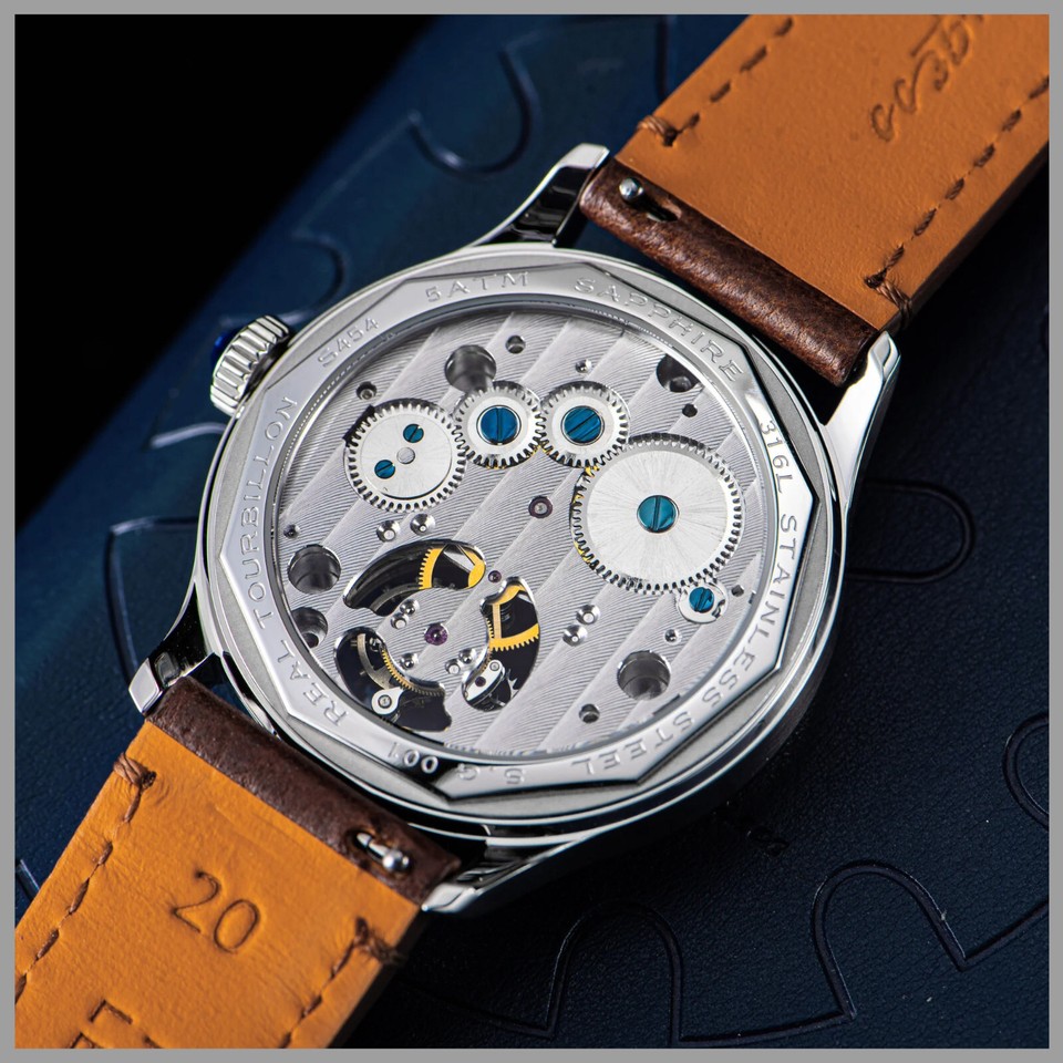 Sugess Genuine Tourbillon Master Seagull ST8000 Mechanical Men Watch ...
