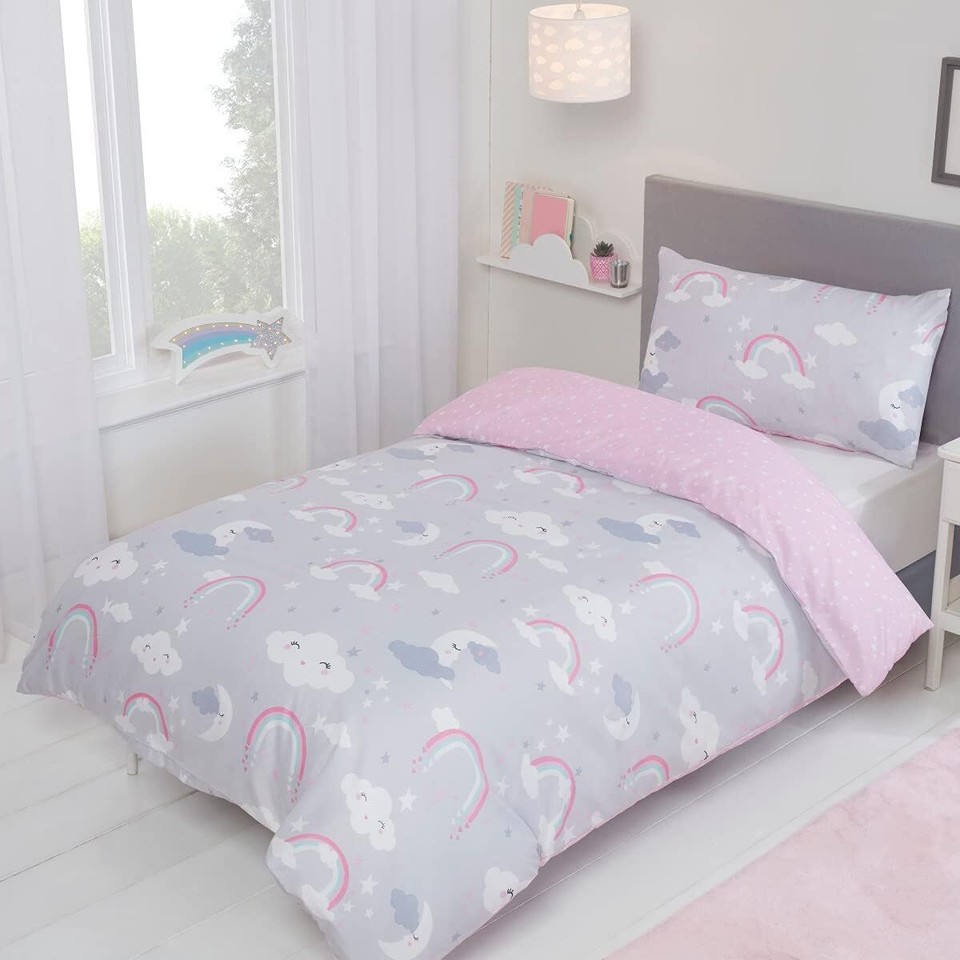 SINGLE SIZE BED Disney Character Girls Kids Bedding Duvet Cover ...