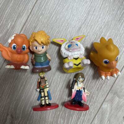 Lot of 6 Final Fantasy Mini Figure Set Chocobo Yuna Cloud Japan Game ...