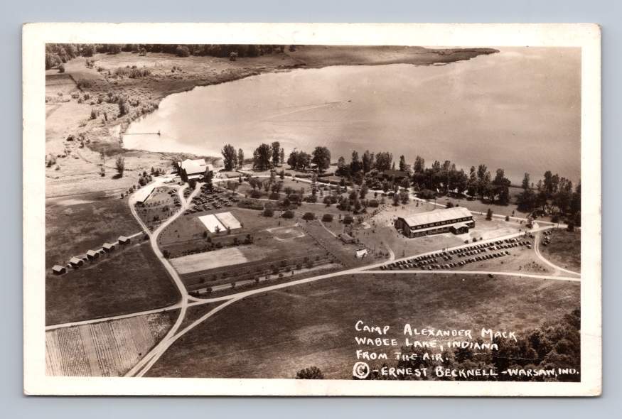 Camp Alexander Mack ~ Wabee Lake Indiana RPPC Vintage Becknell Photo ...