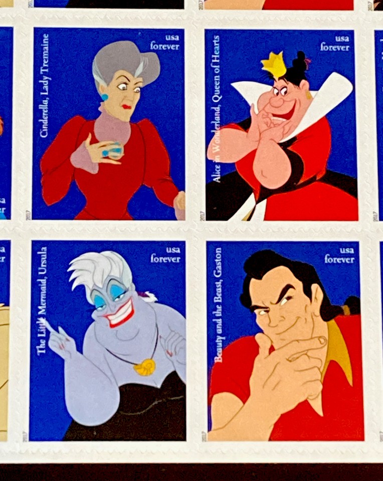 USPS Disney Villains Full Sheet - 20 Stamps (2017) | eBay