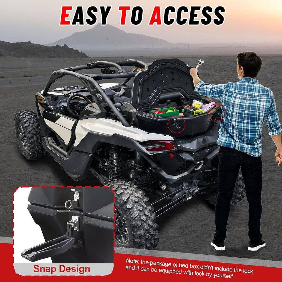 UTV Rear Cargo Storage Box #715001707 for Can-Am Maverick X3/X3 MAX ...