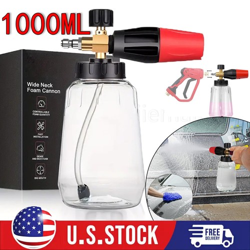 Snow Foam Lance Cannon Soap Bottle Sprayer For Pressure Washer Gun Jet ...