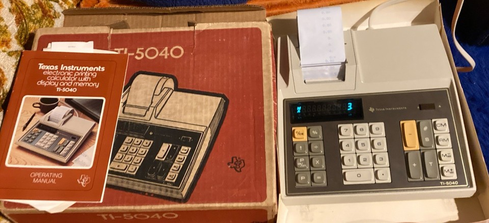 Texas Instruments TI-5040 Vintage Electronic Printing Calculator With ...
