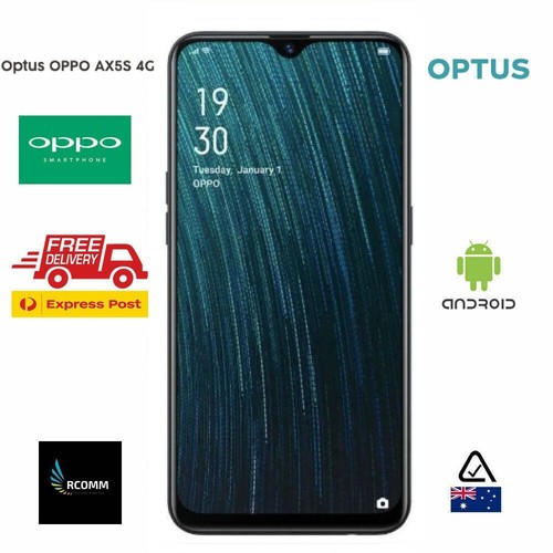 OPTUS OPPO AX5S PHONE 64GB NEW (CPH1920) OPTUS LOCKED BLACK SEALED ...