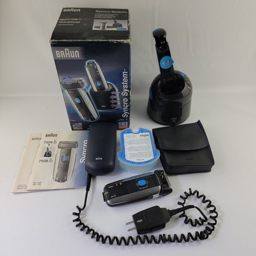 Braun 7526 Syncro System Men's Electric Razor Trimmer Shaver Cord Clean ...