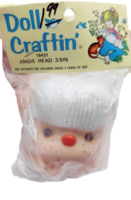 Vintage 1980 Mangelsen's Doll Craftin Angie Head & Hands White Hair NIP ...
