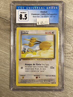 CGC 8.5 Base Set 1st Edition Doduo Portuguese 48/102 | eBay