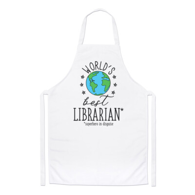 World's Best Librarian Chefs Apron Favourite Library Reading Cooking ...