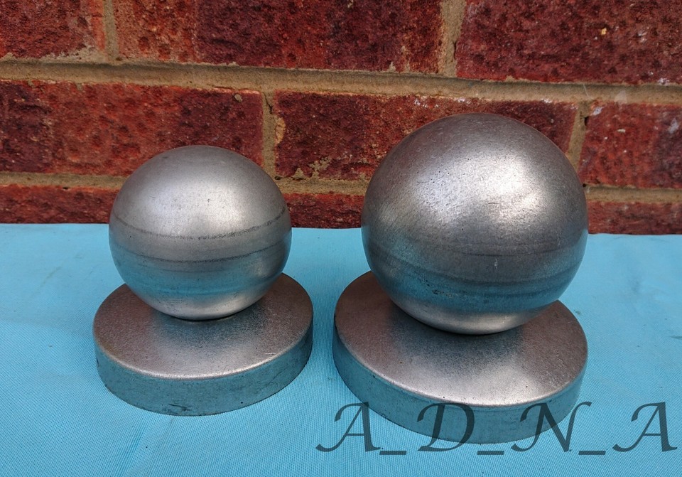 Galvanised Round Metal/steel Fence Gate Post Cap flange60 80 100mm with ...