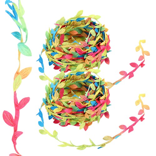 22 Yards Bunte Blätterband,Blätterverzierung Kordel Künstliches ...