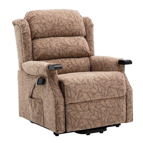 The Warminster Dual Motor Riser Recliner Mobility Chair in Cocoa Fabric ...