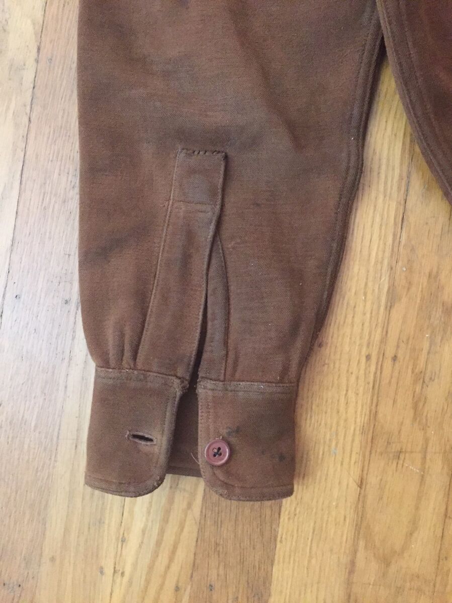 1930's Vtg JcPennys Suede Moleskin Work 1/2 Zip up Shirt 1930's Vtg JcPennys Suede Moleskin Work 1/2 Zip up Shirt