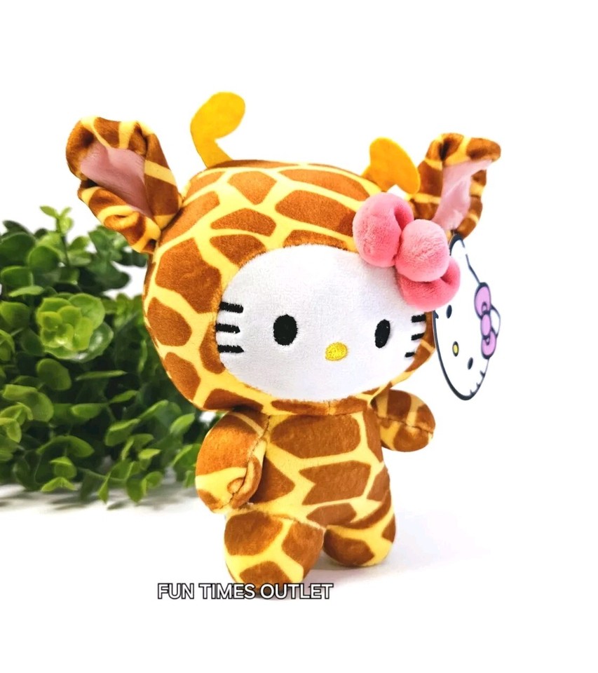 Sanrio Hello Kitty Safari Giraffe Costume 6" Plush Figure Stuffed Girls ...