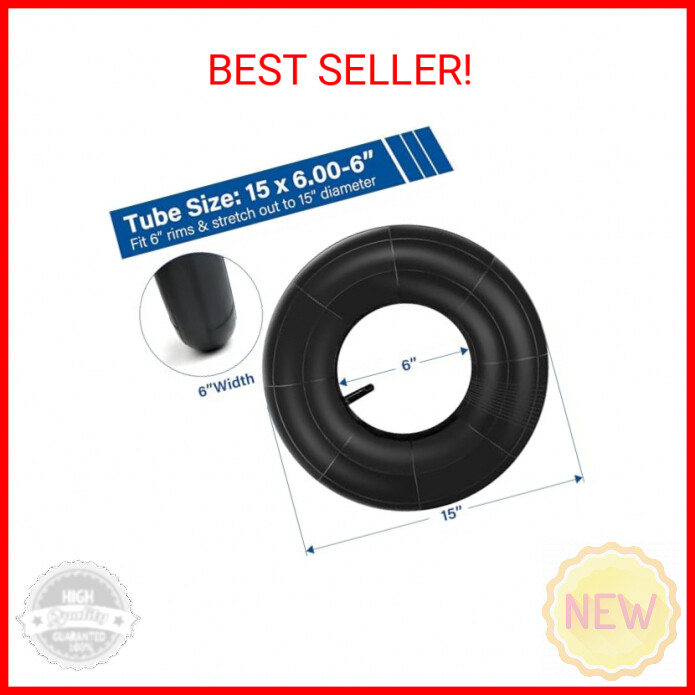LotFancy 15x6.00-6 Inner Tube for Lawn Mower, Snow Blower, Riding ...