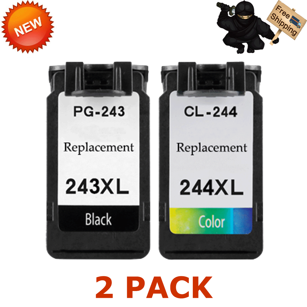 PG243XL CL244XL Black Color Ink Set For Canon Pixma iP2820 MG2520 ...