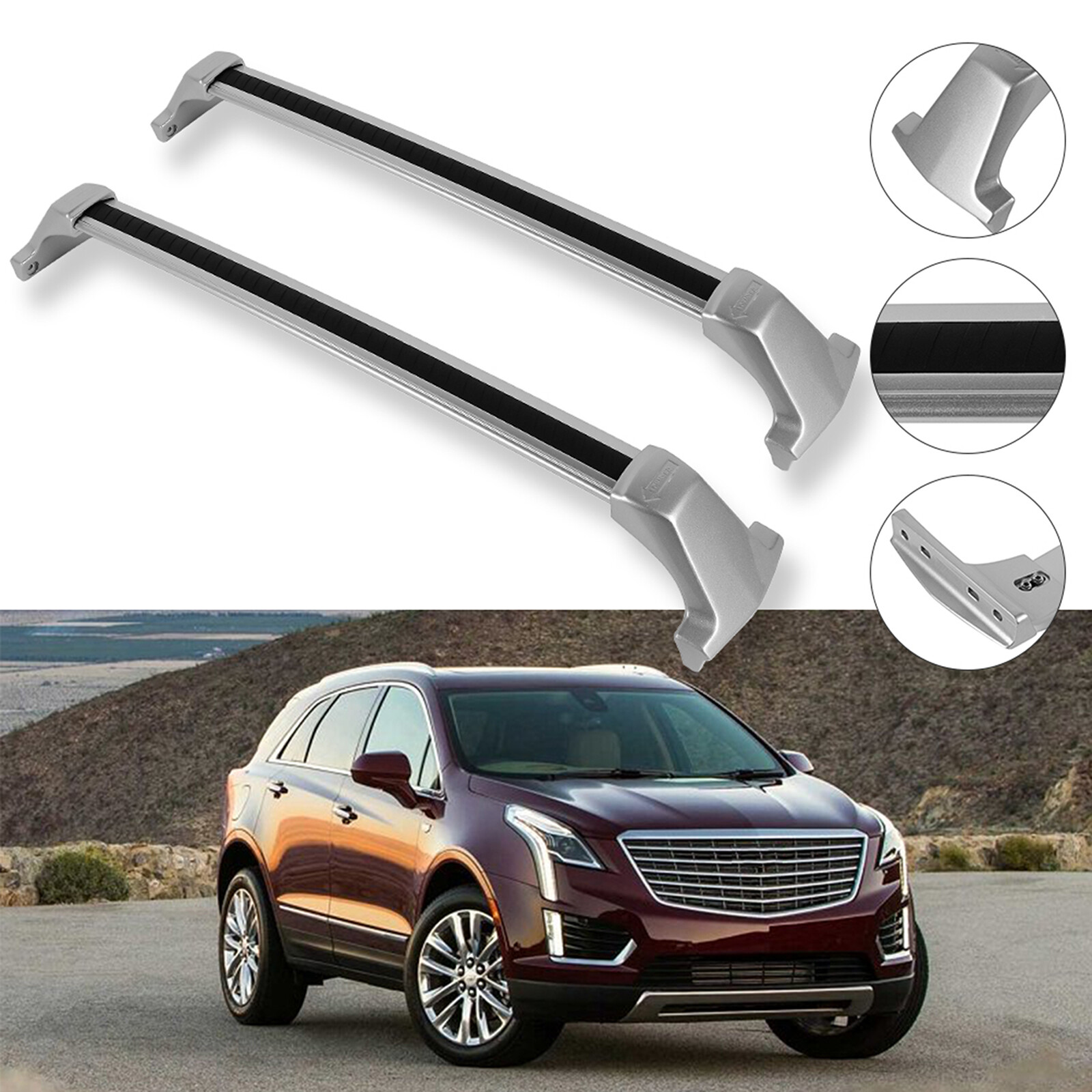 For 2017-2019 Cadillac XT5 Roof Rack Cross Bar Rail Luggage Carrier ...