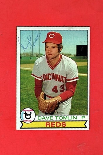 1979 TOPPS -DAVE TOMLIN-CINCINNATI REDS AUTOGRAPHED VINTAGE CARD | eBay