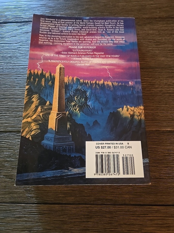 Fall of Hyperion : A Novel by Dan Simmons (1990, Trade Paperback) | eBay