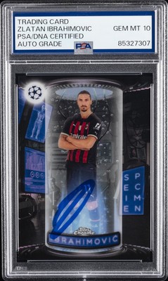 ZLATAN IBRAHIMOVIC SIGNED AUTOGRAPHED TRADING CARD PSA DNA AUTO GRADE ...