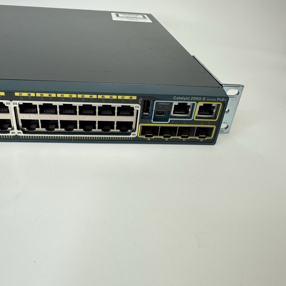 Cisco Catalyst WS-C2960S-48FPS-L 48-Port Gigabit PoE+ Switch – 4x SFP ...