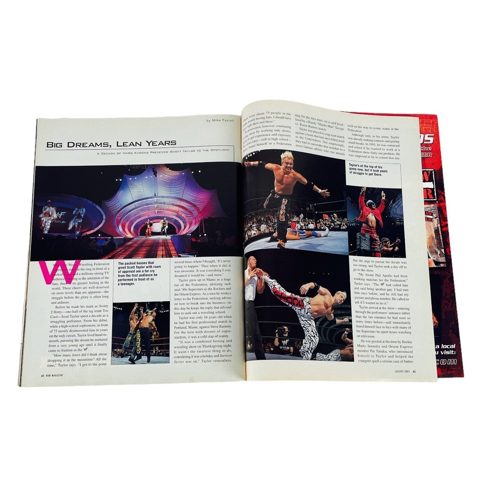 William Regal Kurt Angle WWF Raw Magazine Aug 2001 Dean Malenko WWE ...