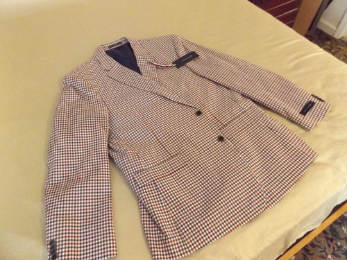 $295 Tommy Hilfiger Ethan Red White & Blue Blazer Jacket Mens Size 46R ...