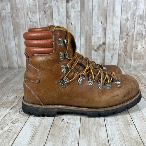 Colorado vintage Leather Hiking Mountain Boots Brown Mountaineering ...