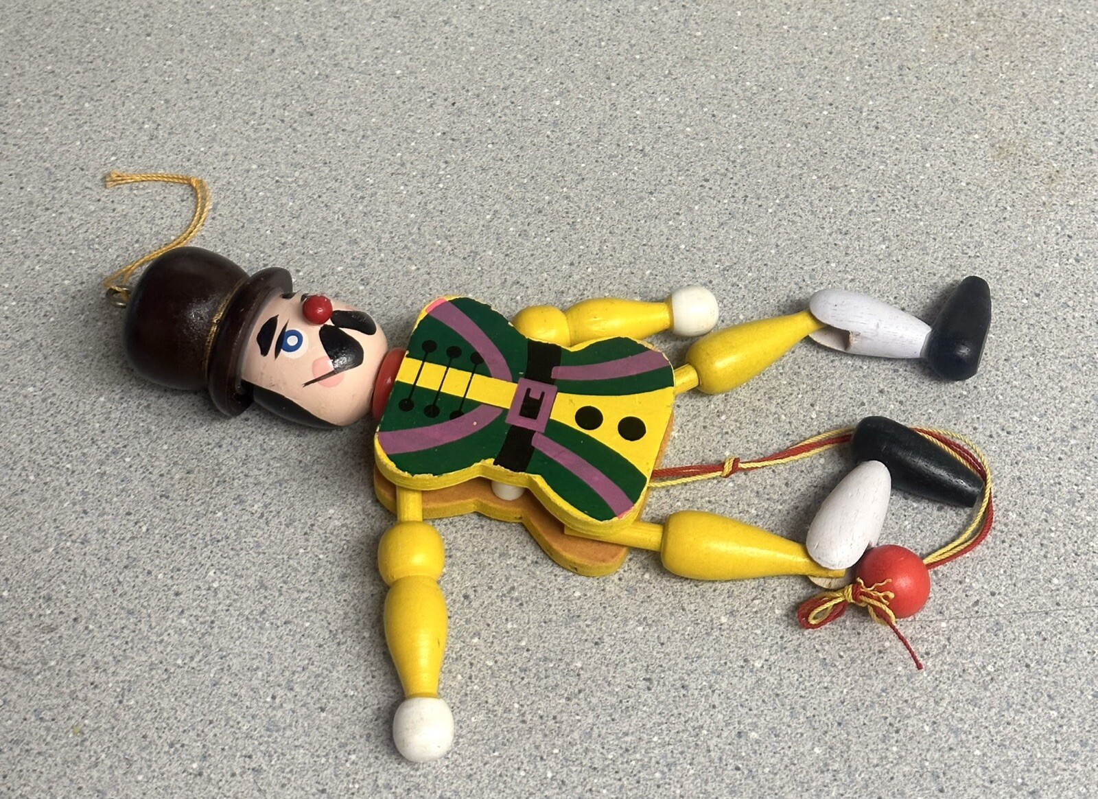 Vintage Wooden Pull String puppet Nutcracker Soldier Jumping Jack 8" | eBay